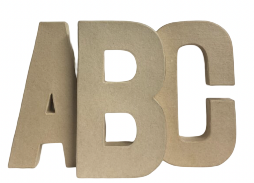 Large Papier Mache Letters, Numbers & Symbols - W and M Smith